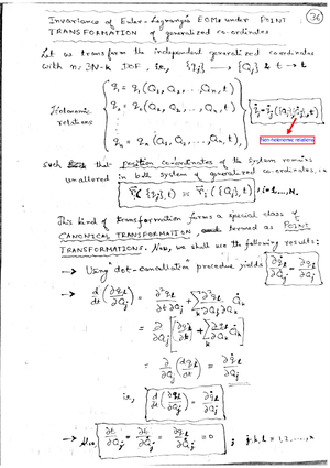 Note-11 - Lecture Notes - Classical Mechanics - Studocu