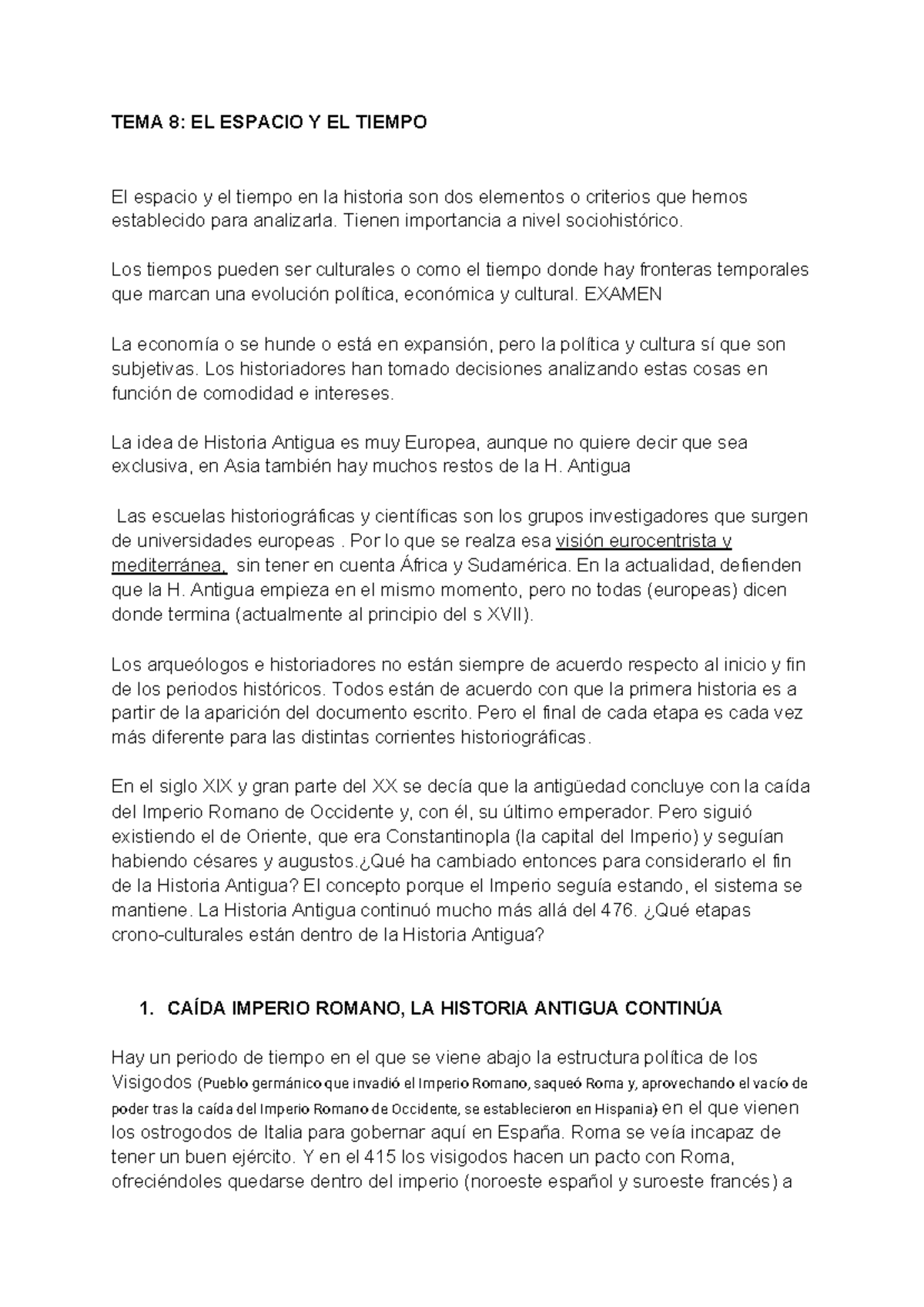 TEMA 8 EL Espacio Y EL Tiempo - TEMA 8: EL ESPACIO Y EL TIEMPO El ...