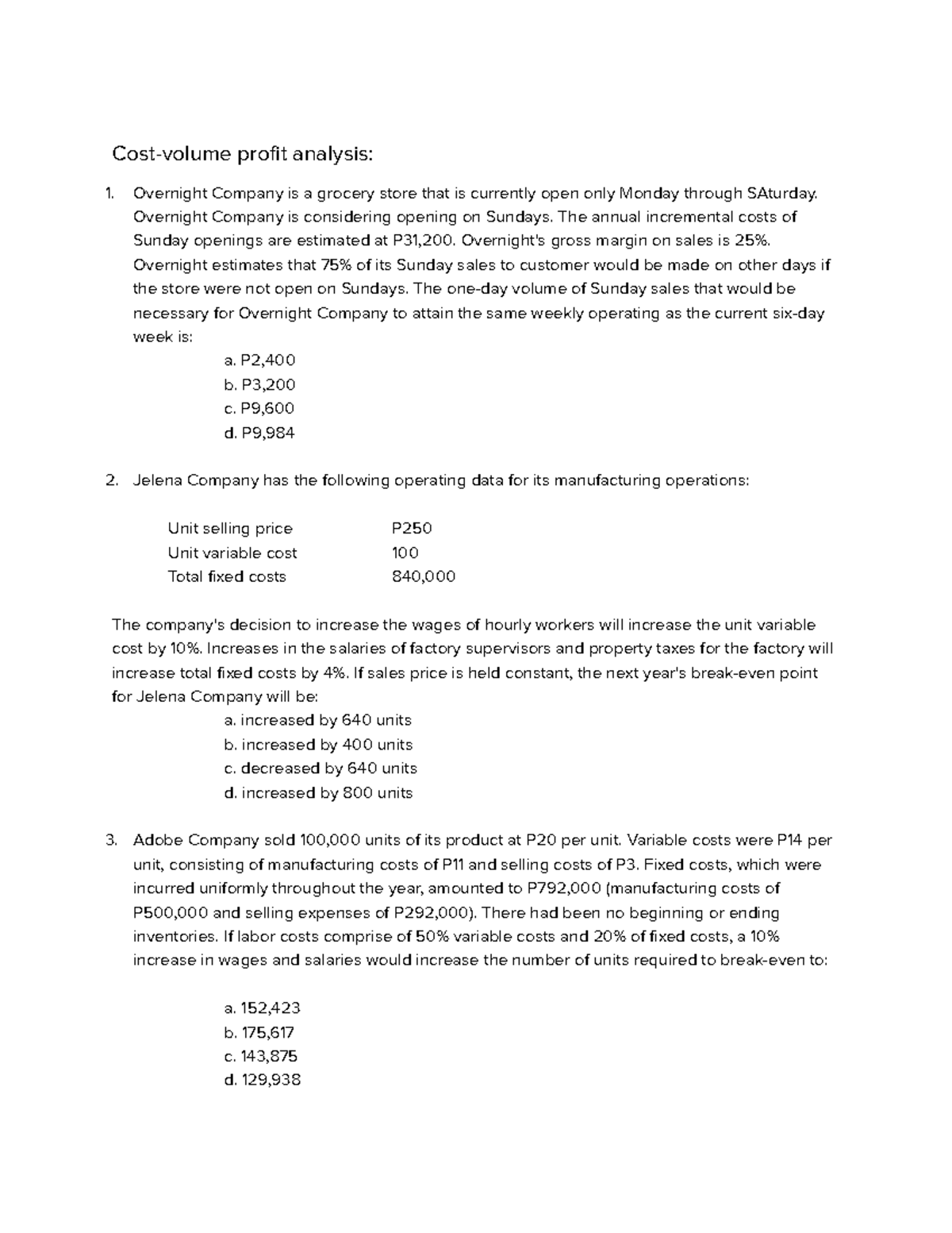Some reviewer questions for Bar Exam ! - Advanced Accounting - Studocu