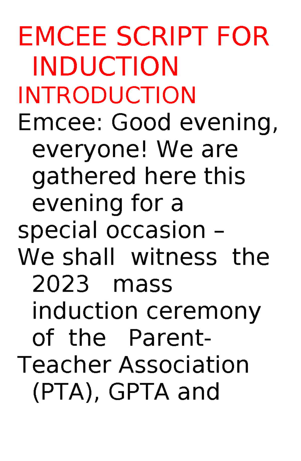 Emcee Script FOR Induction and Popular - EMCEE SCRIPT FOR INDUCTION ...