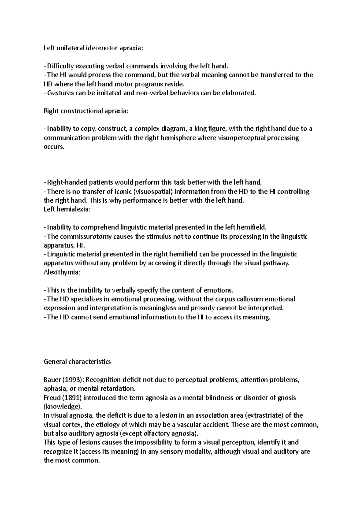 Left unilateral ideomotor apraxia - Left unilateral ideomotor apraxia ...