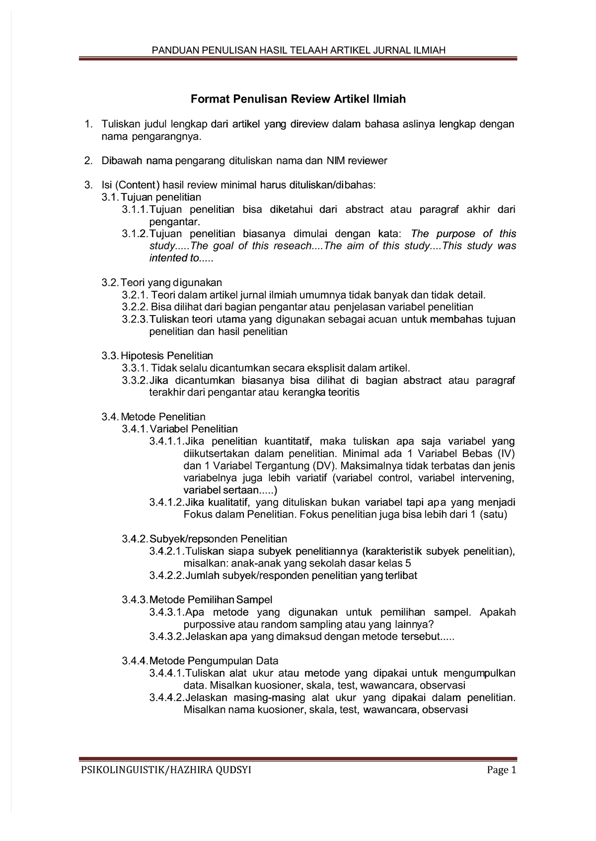 Pdf-format-penulisan-review-artikel-ilmiah compress - PANDUAN PENULISAN HASIL TELAAH ARTIKEL ...