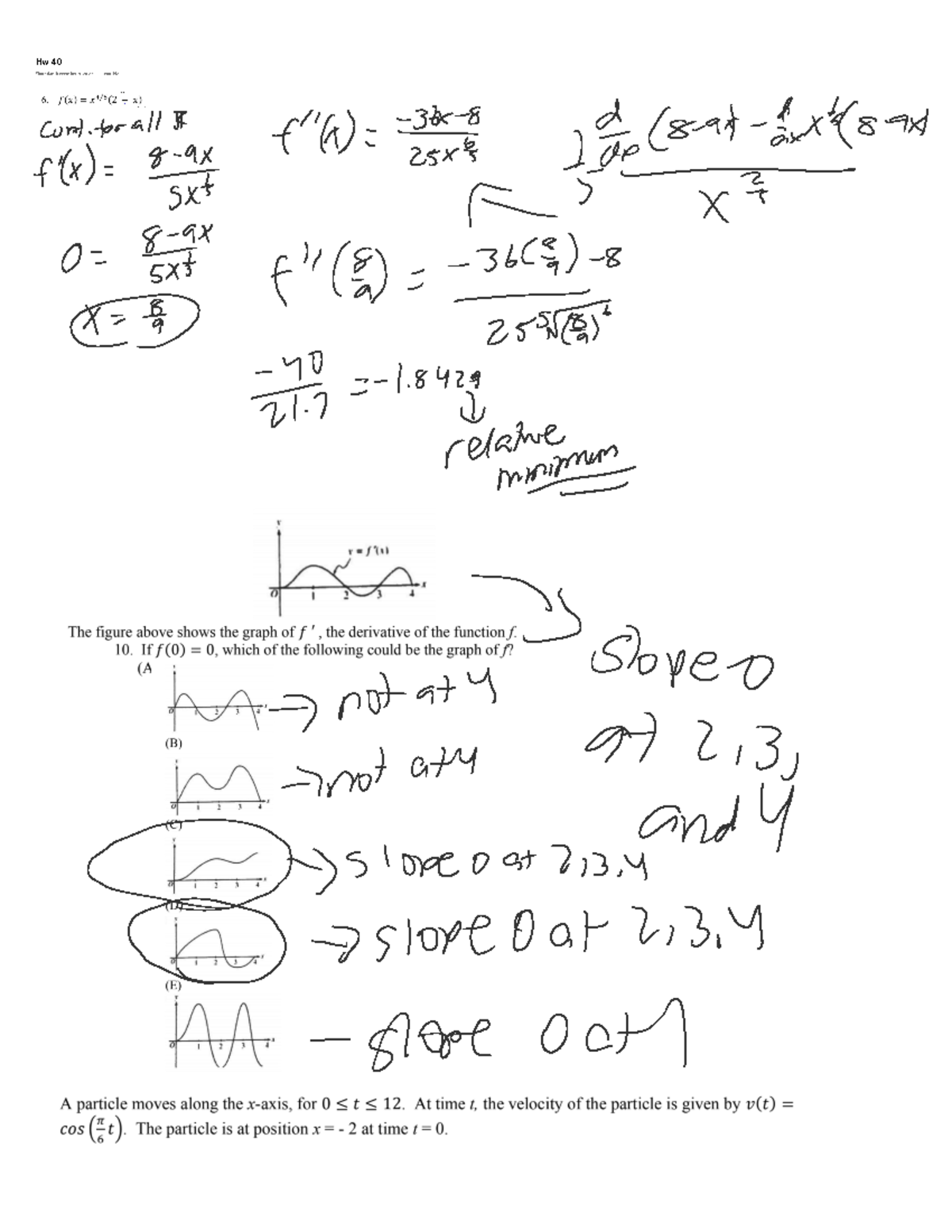 Hw 40 - AP CALC BC HW - ,ǁ κϬ dŚƵƌƐĚĂLJ͕ ĞĐĞŵďĞƌ ε͕ ϮϬϮϭ ϯ͗ϬϬ WD - Studocu