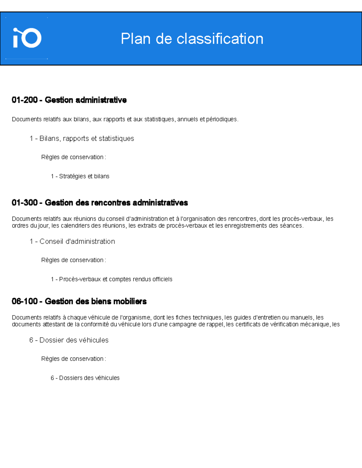 Rapport de plan de classification 2024-02-06T17 48 01 - Plan de ...