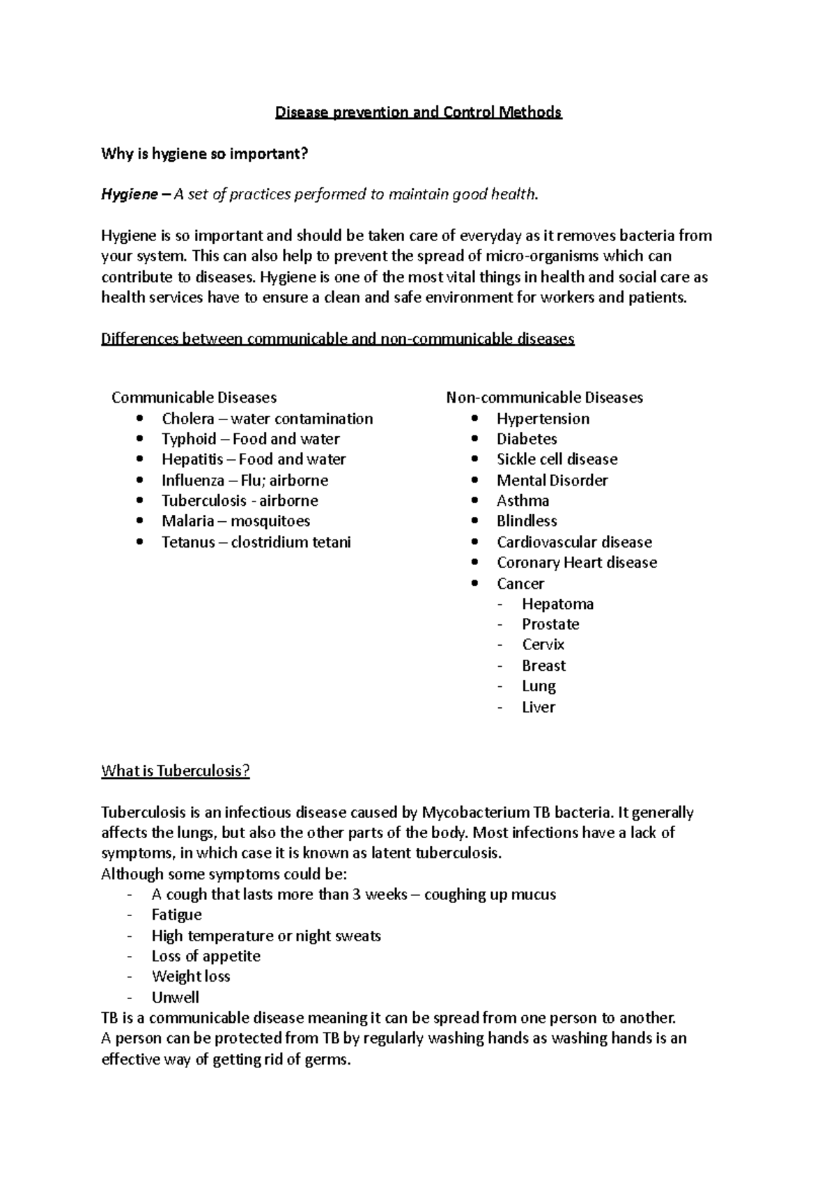 Disease prevention and Control Methods - Hygiene is so important and ...