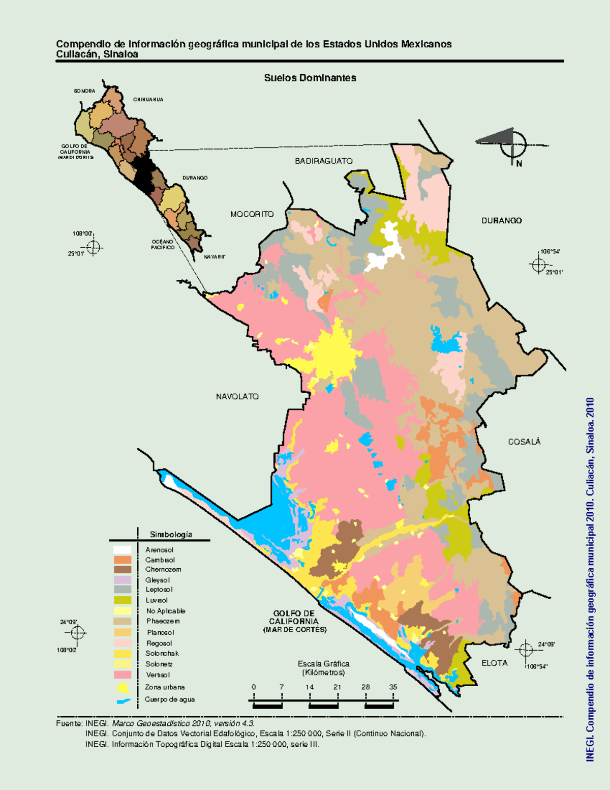 Suelos Culiacan - Suelos Dominantes N NAVOLATO MOCORITO BADIRAGUATO ...