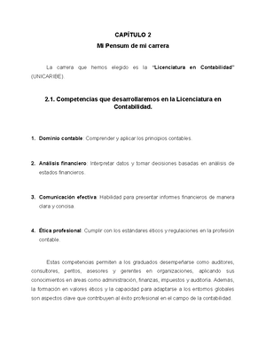 Unidad 5. Actividad 2. Mi Pensum - orientacion - Pensum De la Carrera A ...