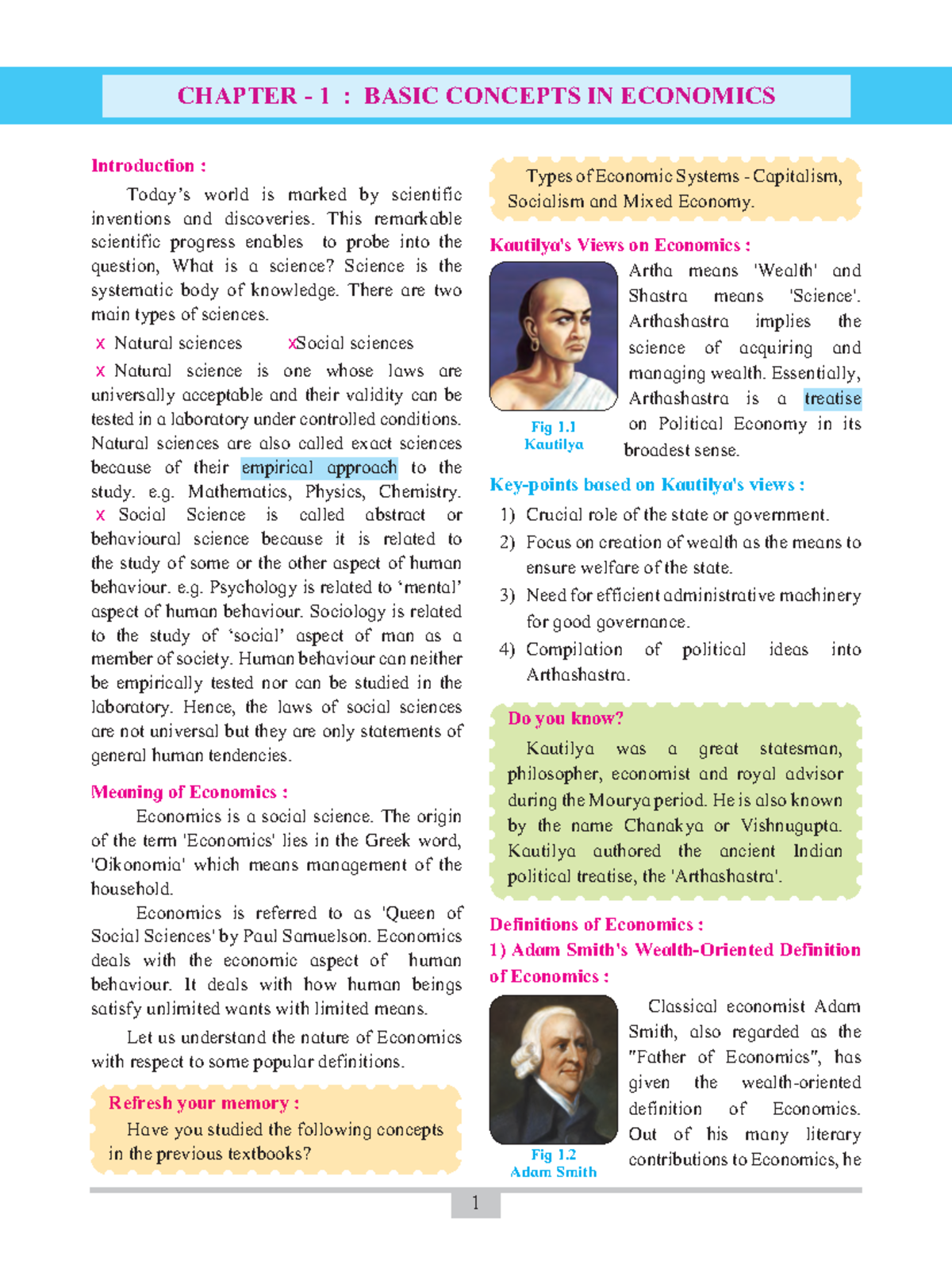 Economics unit 1 - CHAPTER - 1 : BASIC CONCEPTS IN ECONOMICS ...