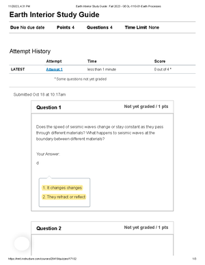 Energy Resources Study Guide Fall 2023 - GEOL-1110-01-Earth Processes ...