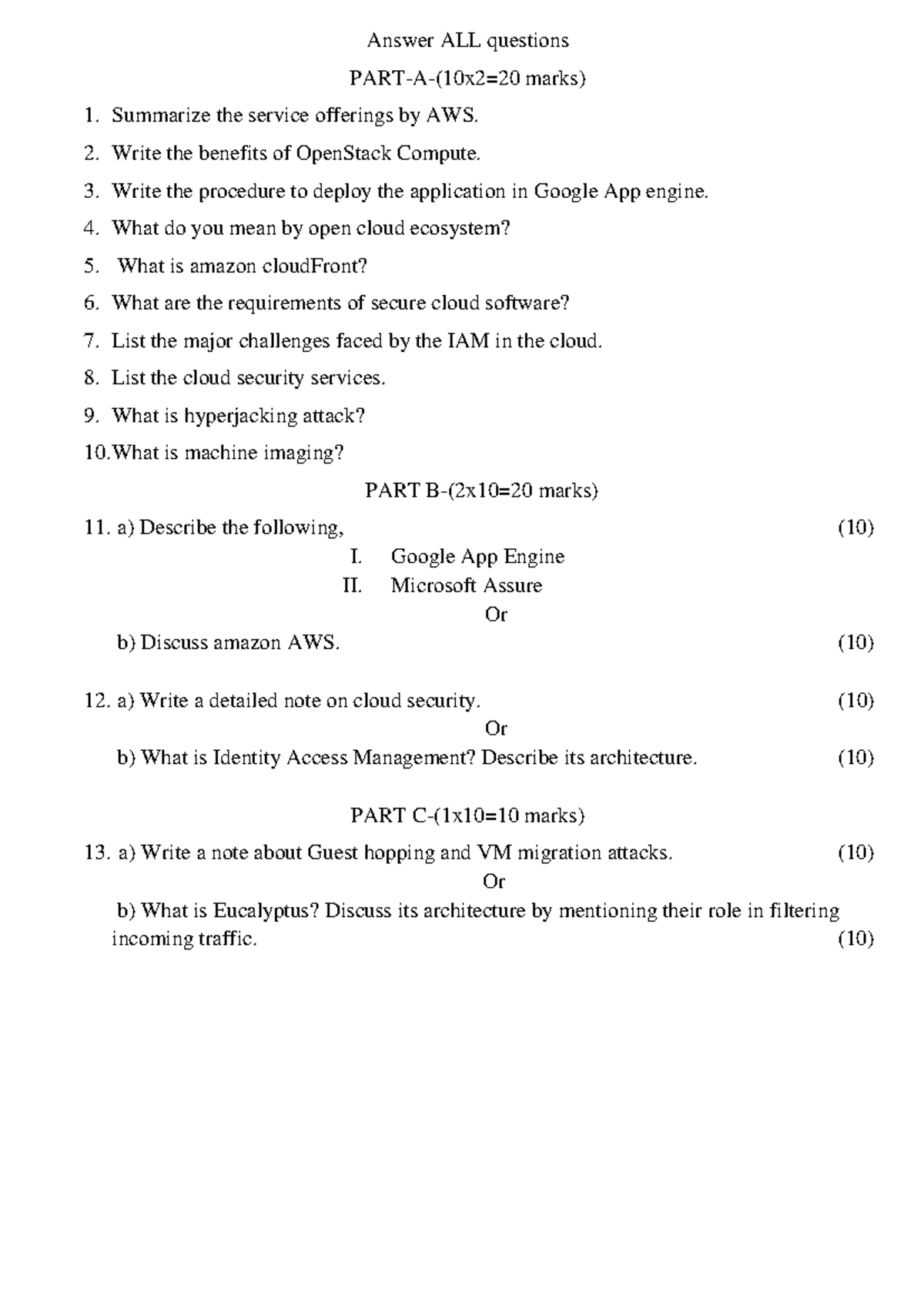 Questions - Web Technologies Question Paper - Answer ALL questions PART-A-(10x2=20 marks ...