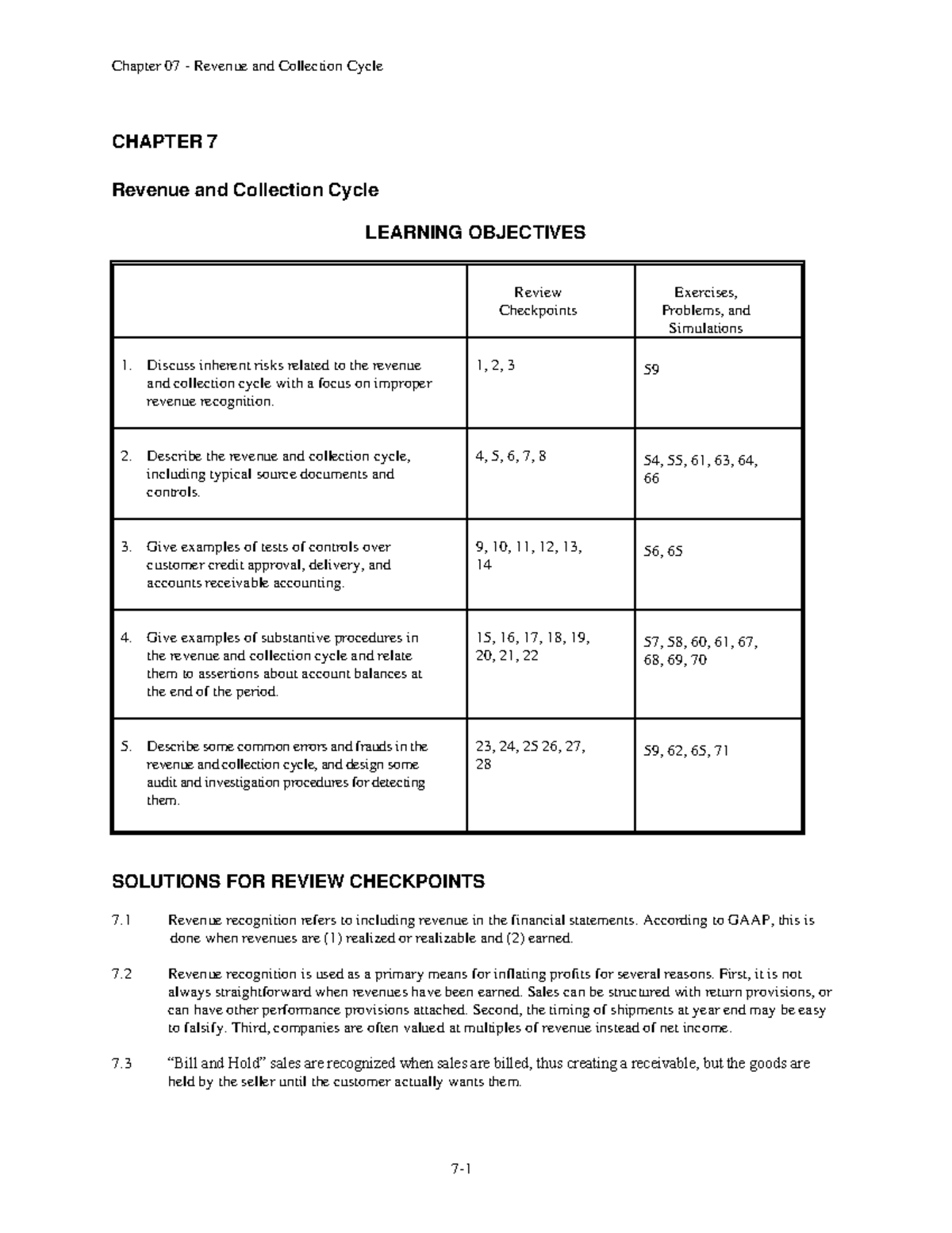 Solution Manual Auditing and Services 2e by Louwers Chap007 - CHAPTER 7 ...