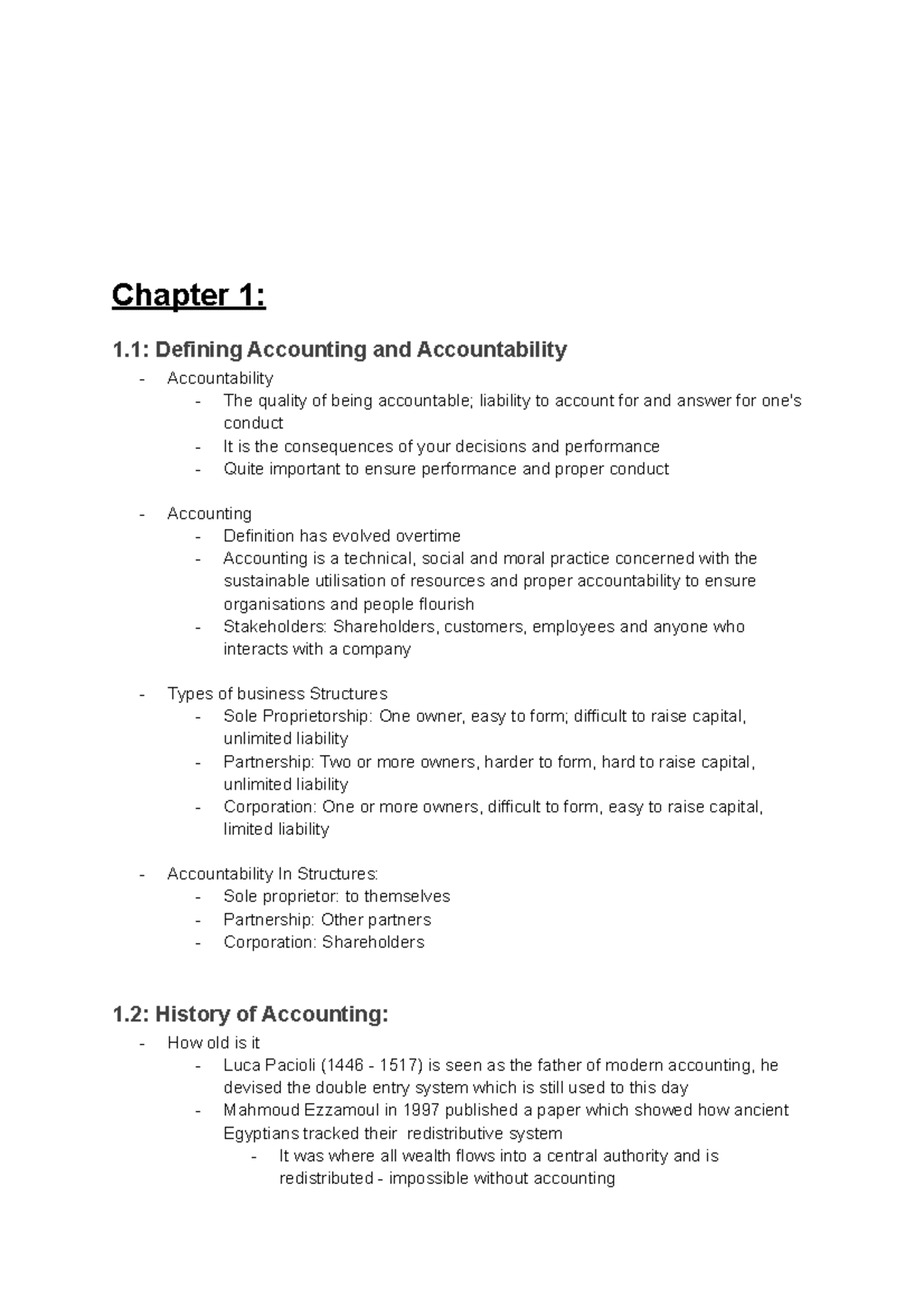Accounting And Accountability - 2: The Process of Accounting: Four ...