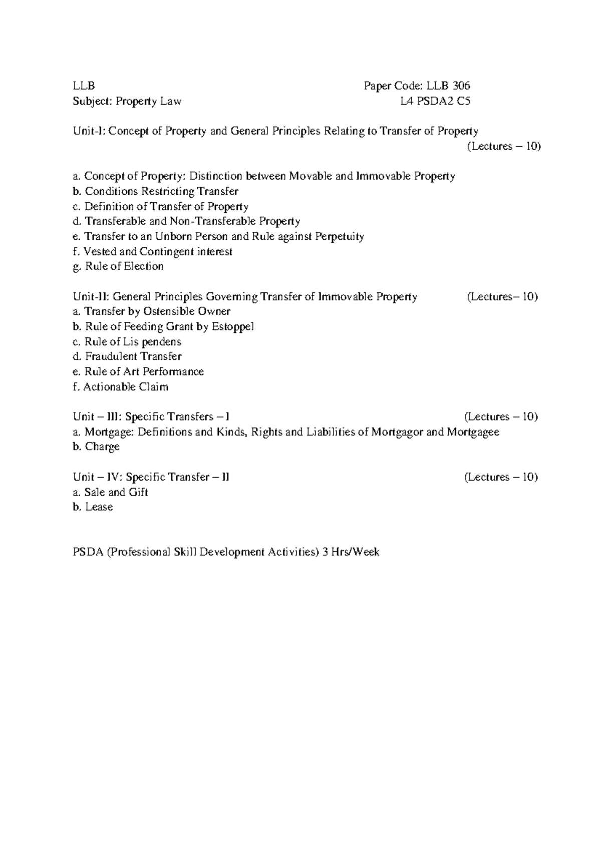 Property LAW notes - Property Law - IPU - Studocu