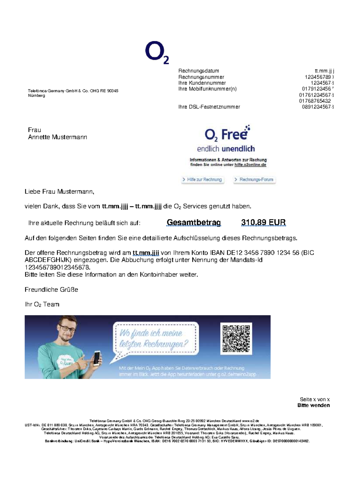 O2 more direct 2bill beispielrechnung download data - Telefónica ...