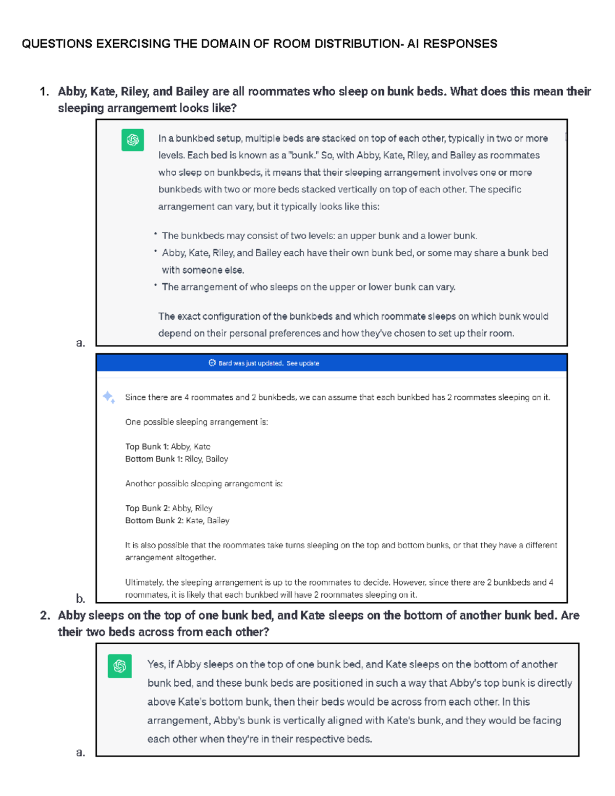 LING 3333 Problem set 3a - QUESTIONS EXERCISING THE DOMAIN OF ROOM ...