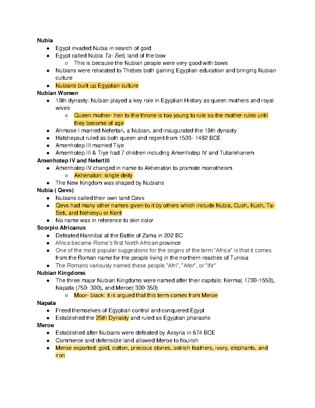 Ancient African Kingdoms - Nubia Egypt invaded Nubia in search of gold ...