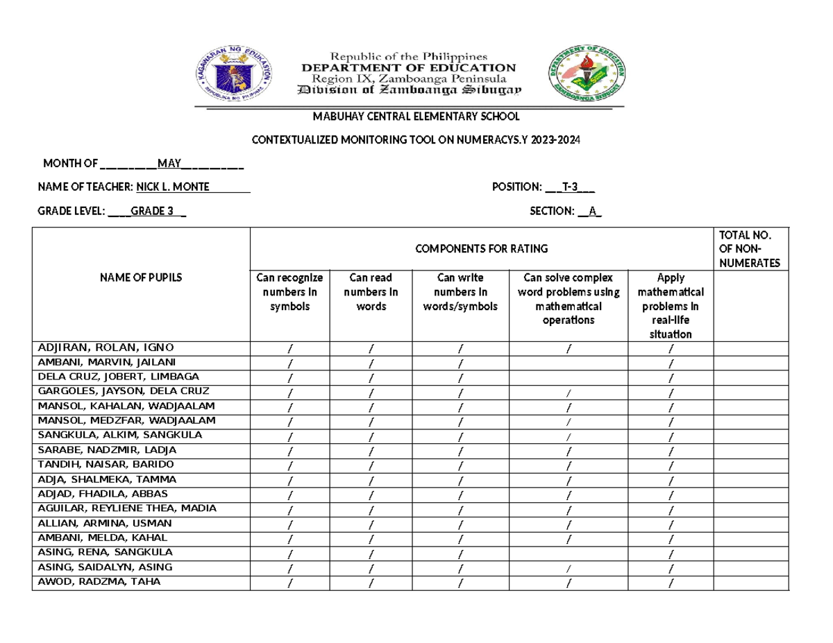 MATH- Contextualized- Monitoring-TOOL - MABUHAY CENTRAL ELEMENTARY ...