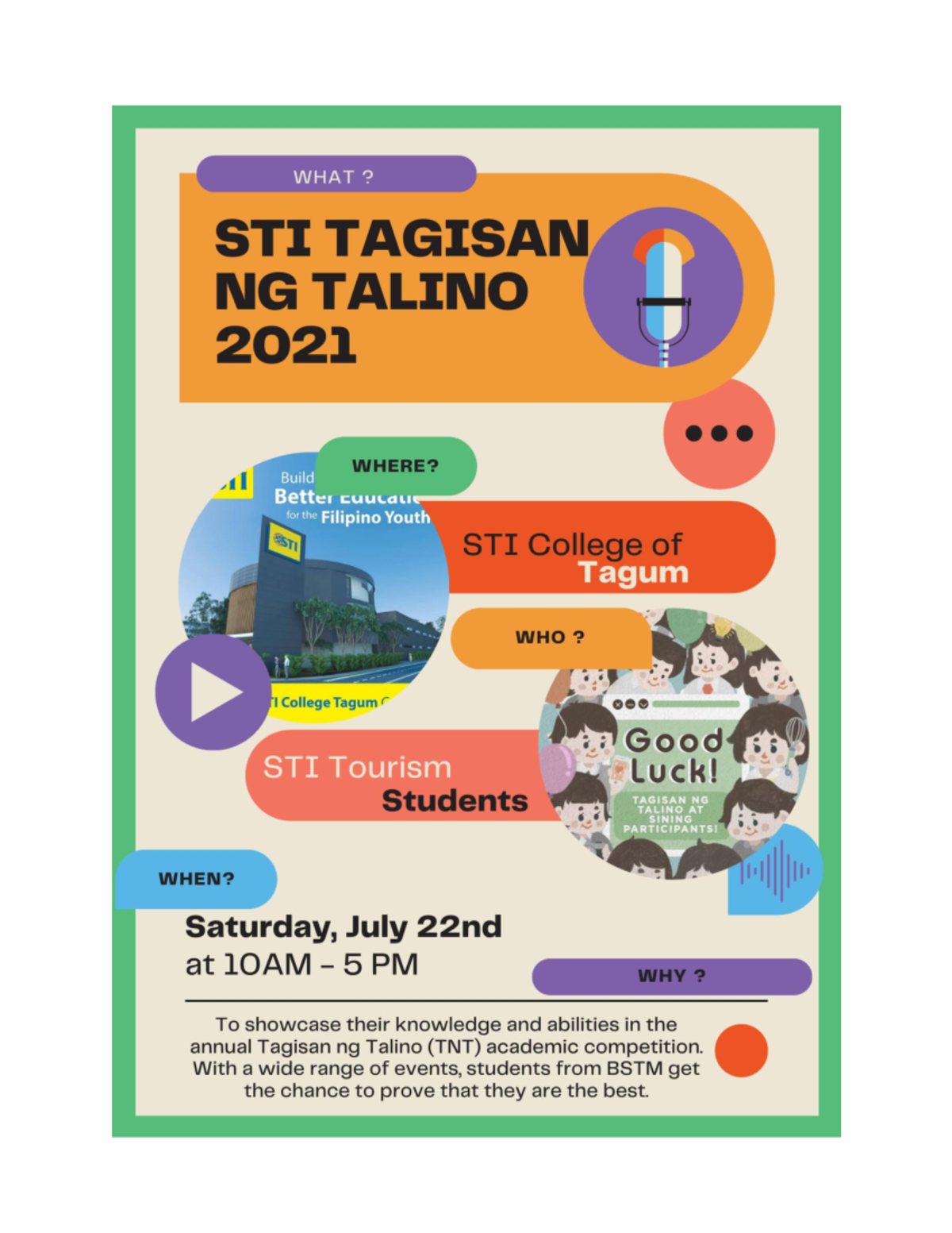 BSTM2 Pre-Final Event - task - A. Marketing The STI Tagisan ng Talino ...