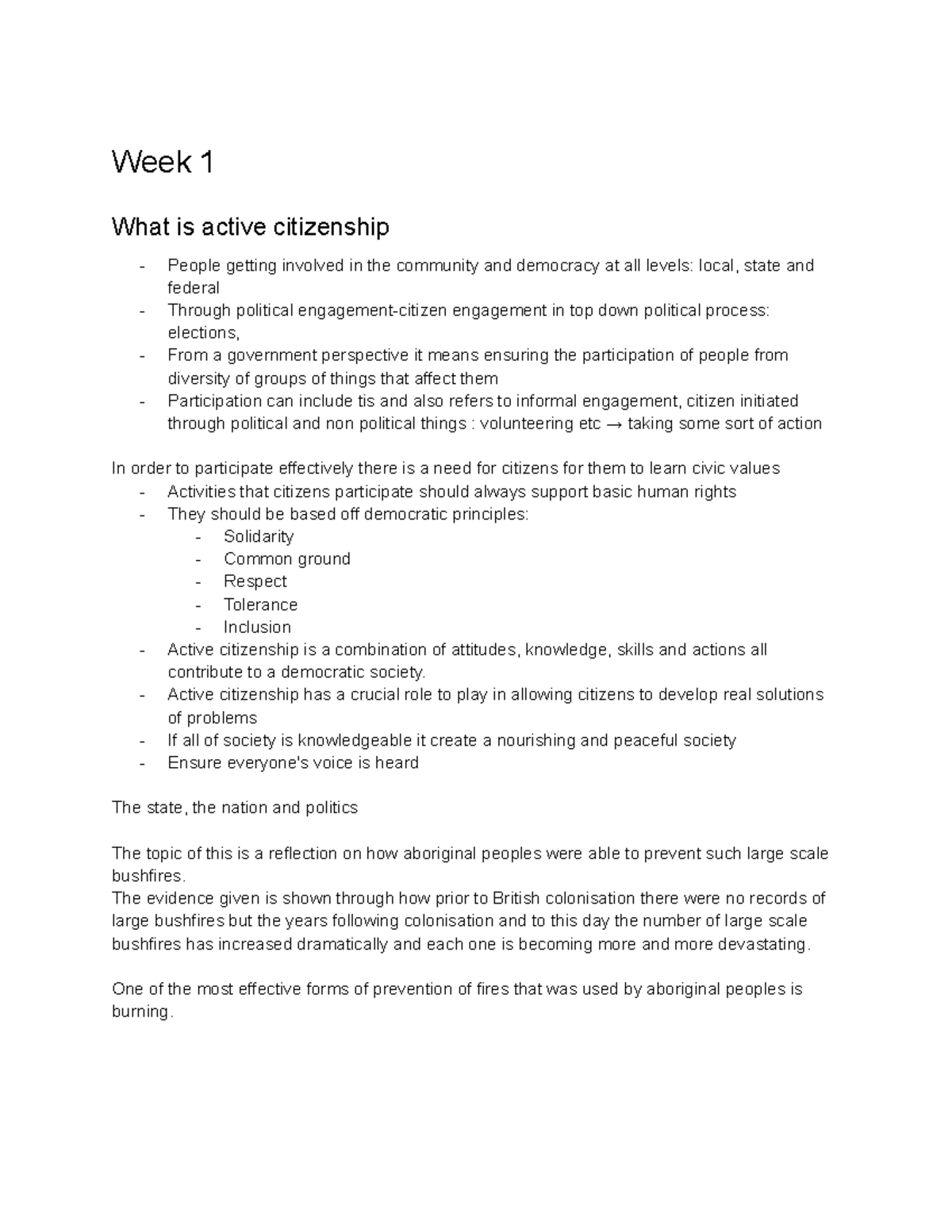 Week 1 - Week 1 What is active citizenship People getting involved in ...