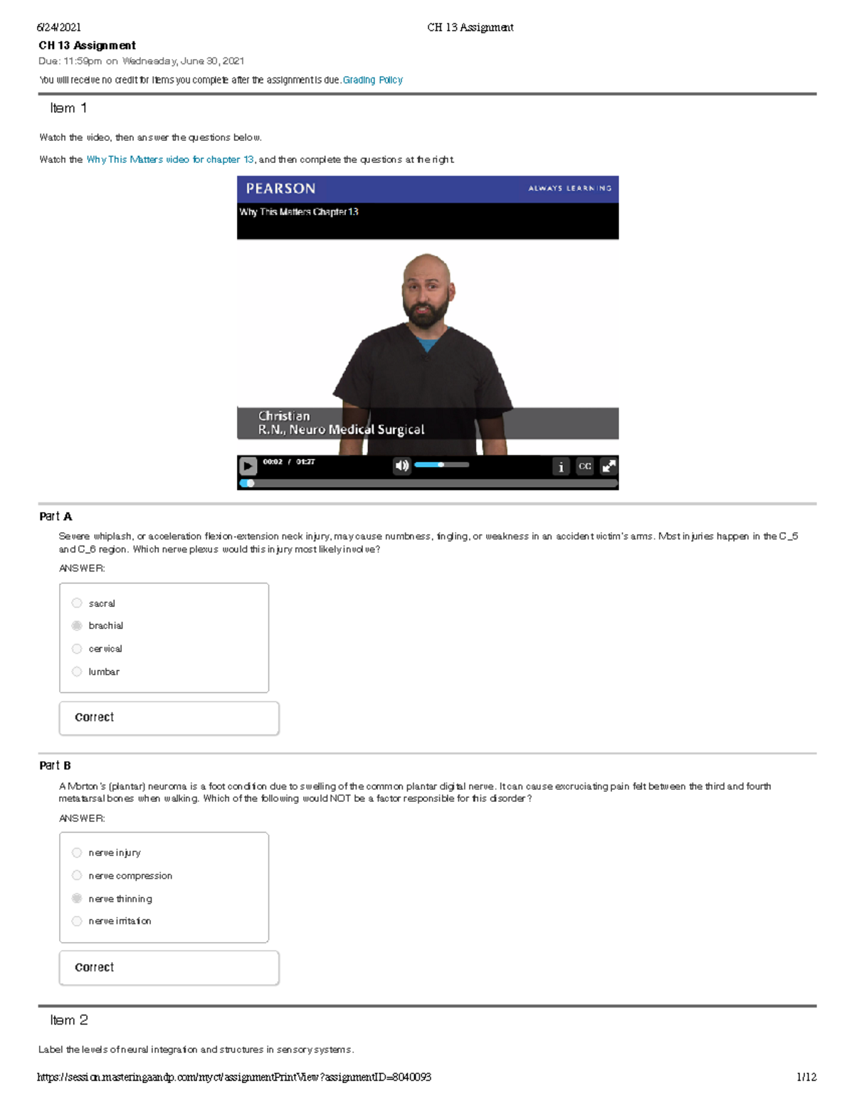 CH 13 Assignment - This course will introduce students to fundamental ...
