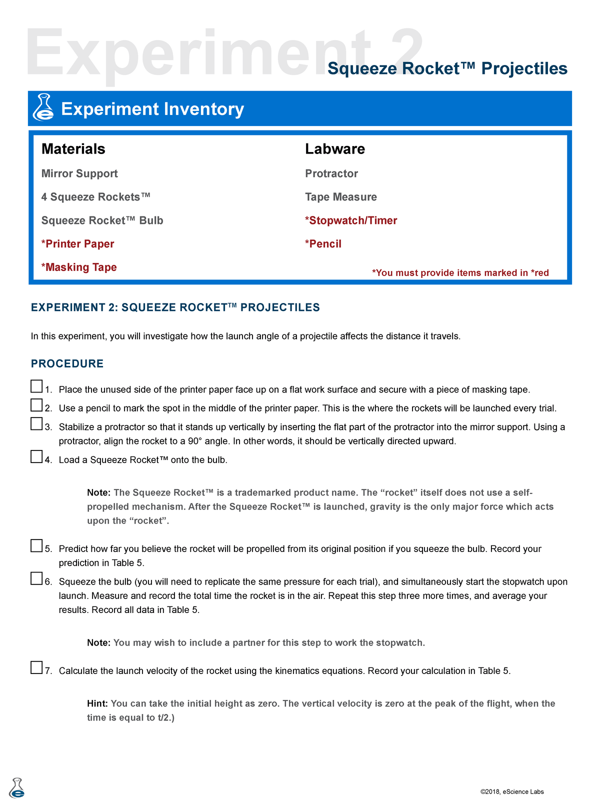 IP 2020 L05 Exp02 Squeeze Rockets - Experiment 2Squeeze Rocket™ Projectiles Experiment Inventory ...