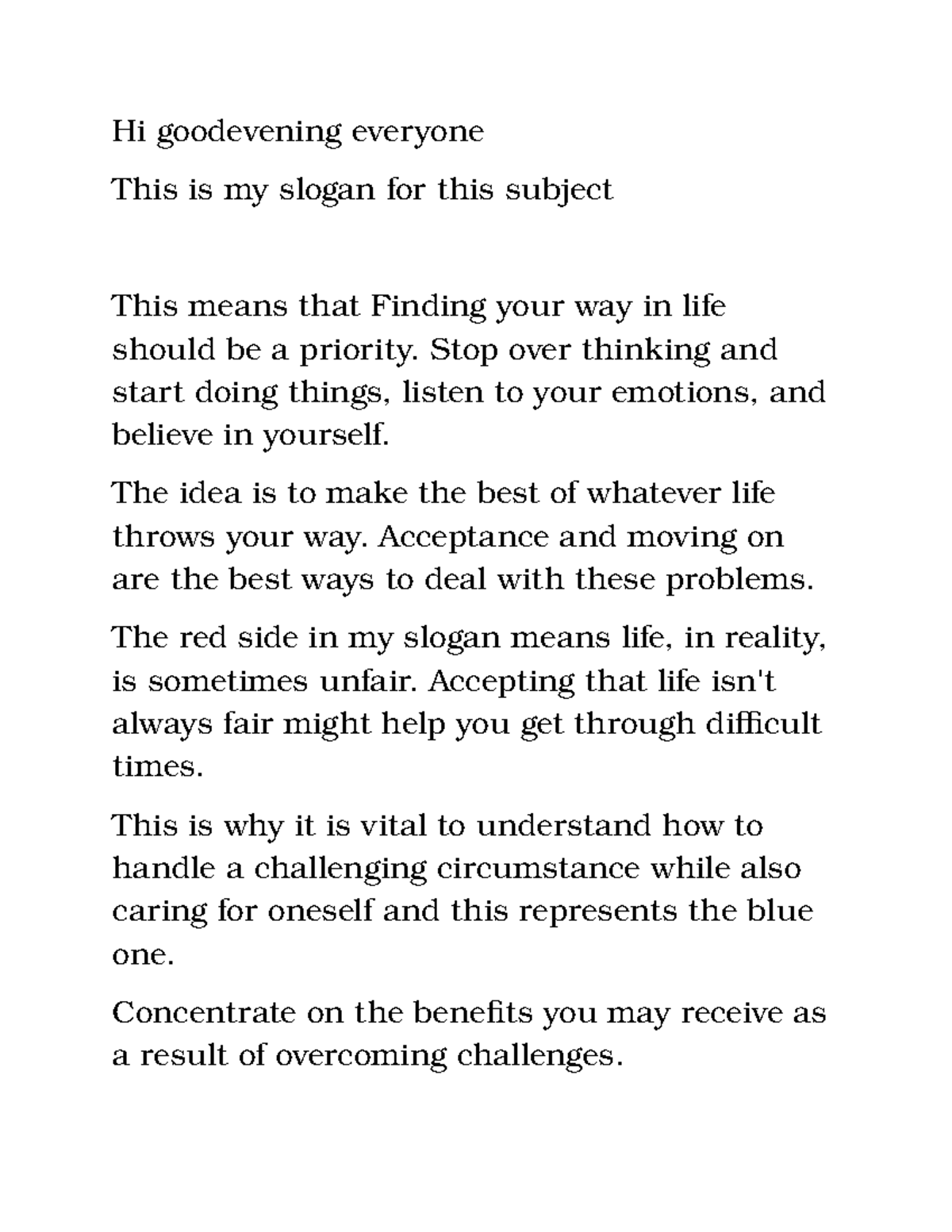 Explanation slogan for physical education - Hi goodevening everyone ...