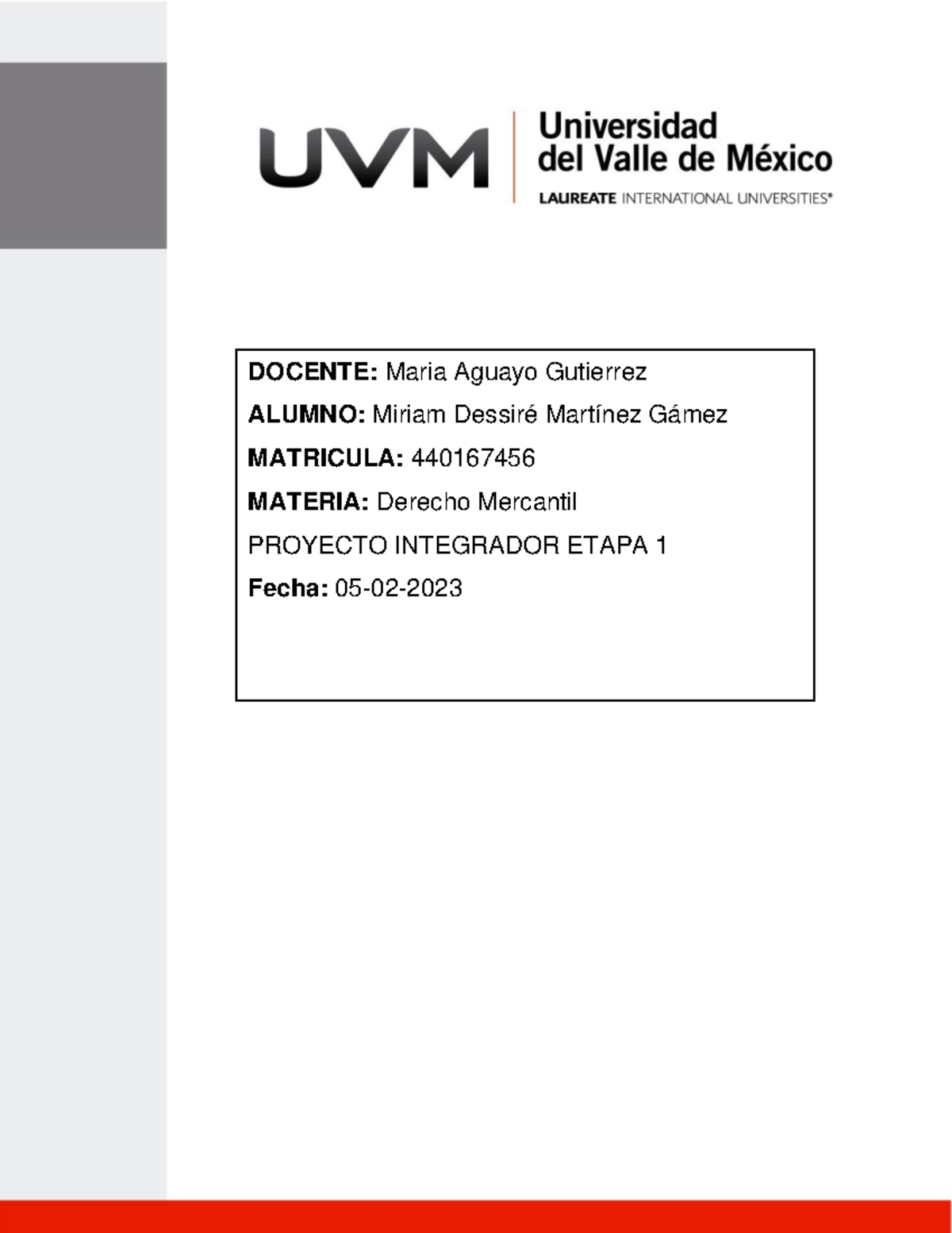 A6 MDMG - DOCENTE: Maria Aguayo Gutierrez ALUMNO: Miriam Dessiré ...