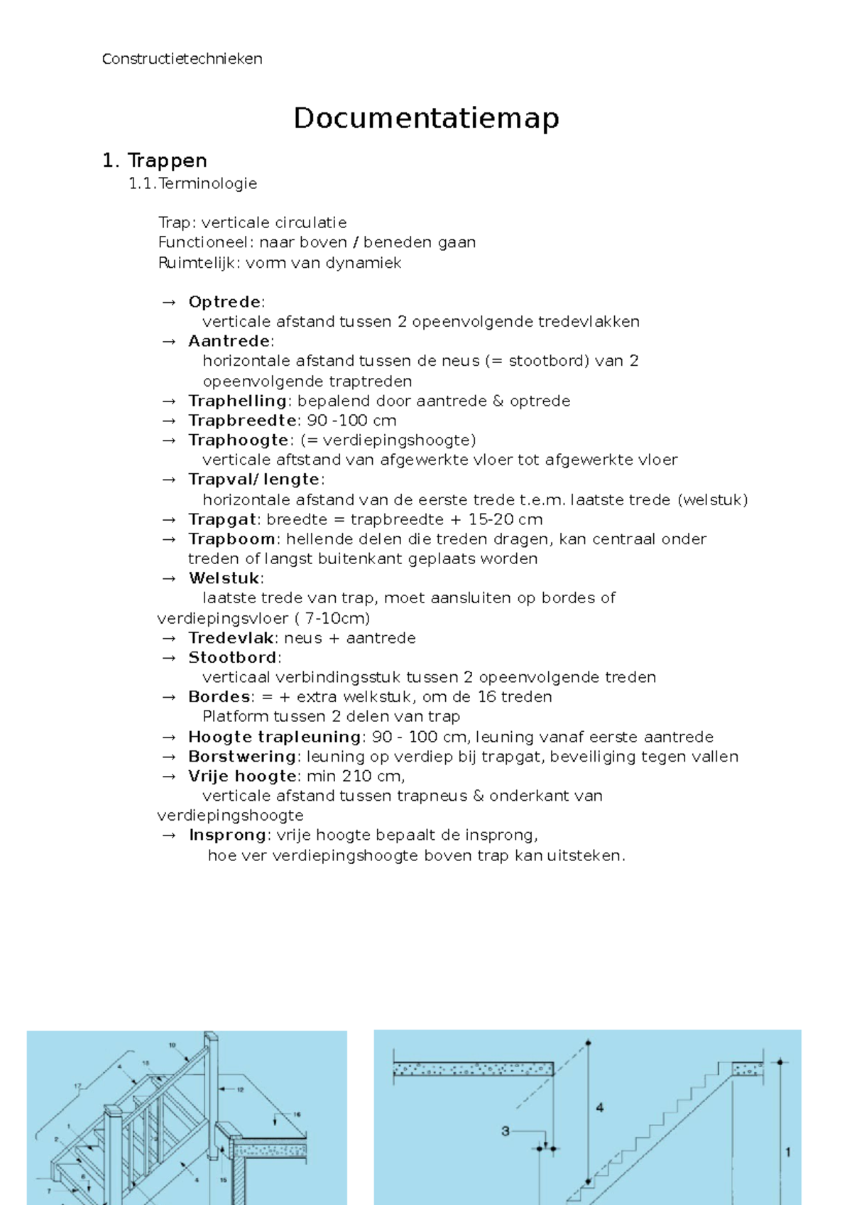 Documentatiemap Constructietechnieken - Documentatiemap 1. Trappen 1.1 Trap: verticale ...