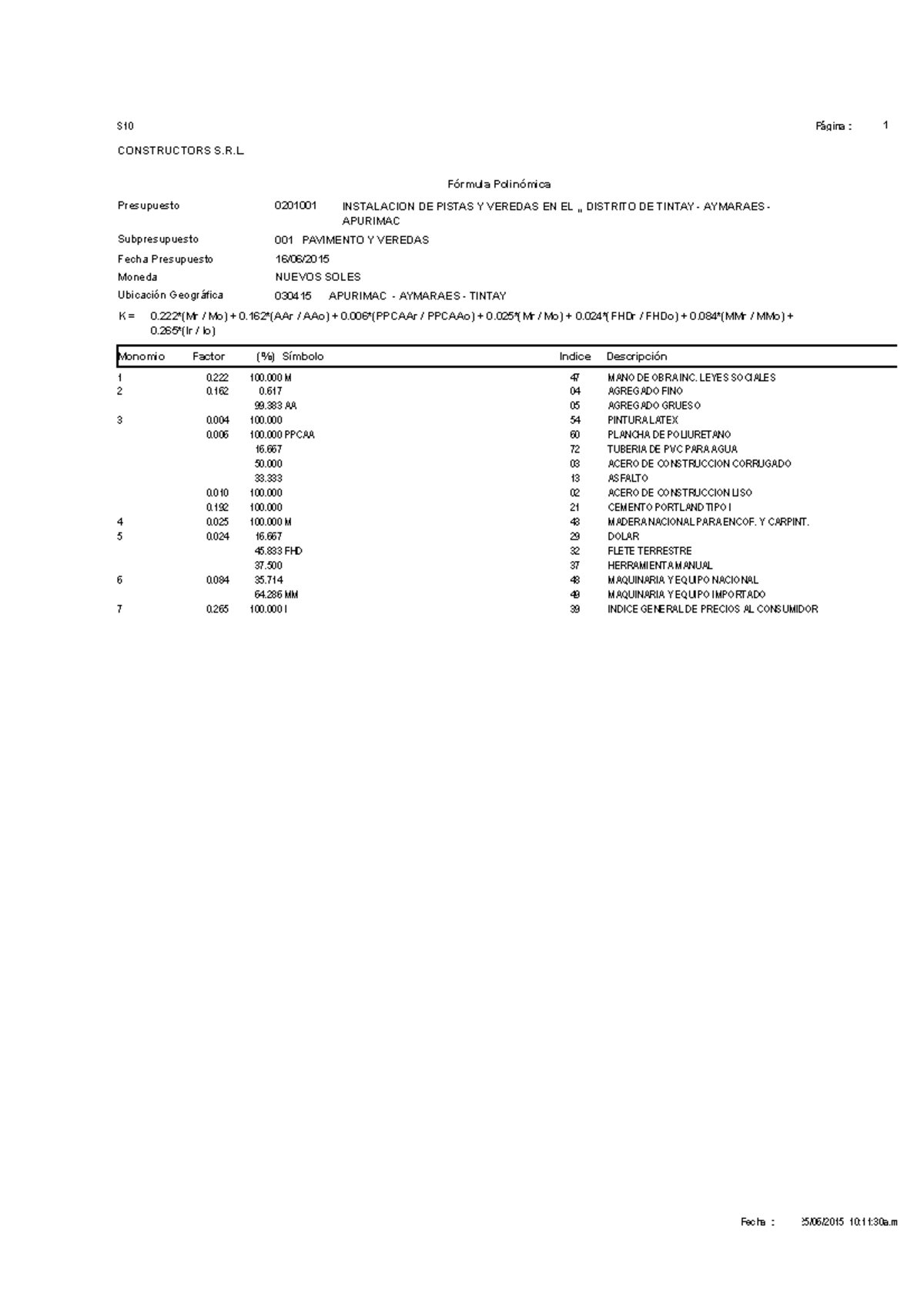 Formulak - ESTRUCTURA DE FORMULA POLINOMICA - S10 Página : 1 ...