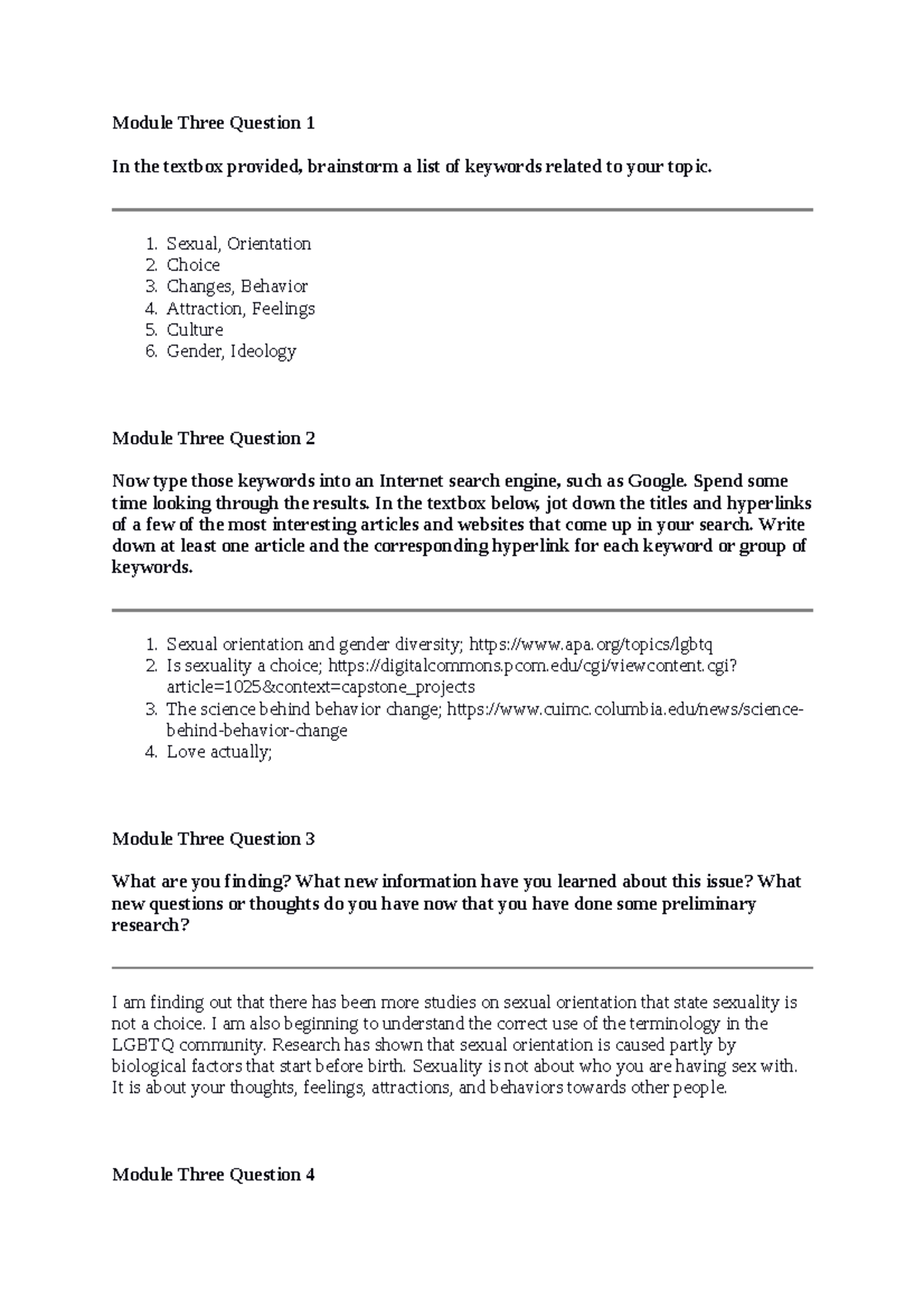 Cheyenne Morgan SCS 200 Applied Social Sciences - Module Three Question ...