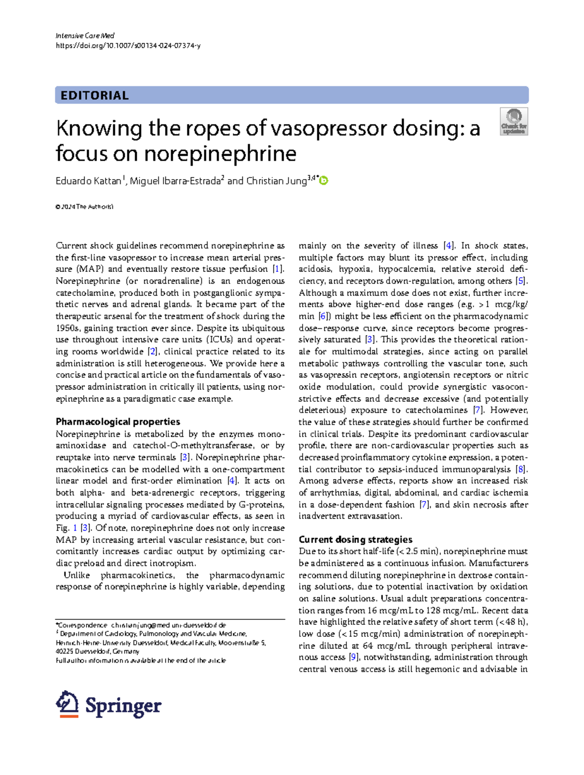 Nore 3 tipos - Intensive Care Med doi/10.1007/s00134-024-07374-y ...