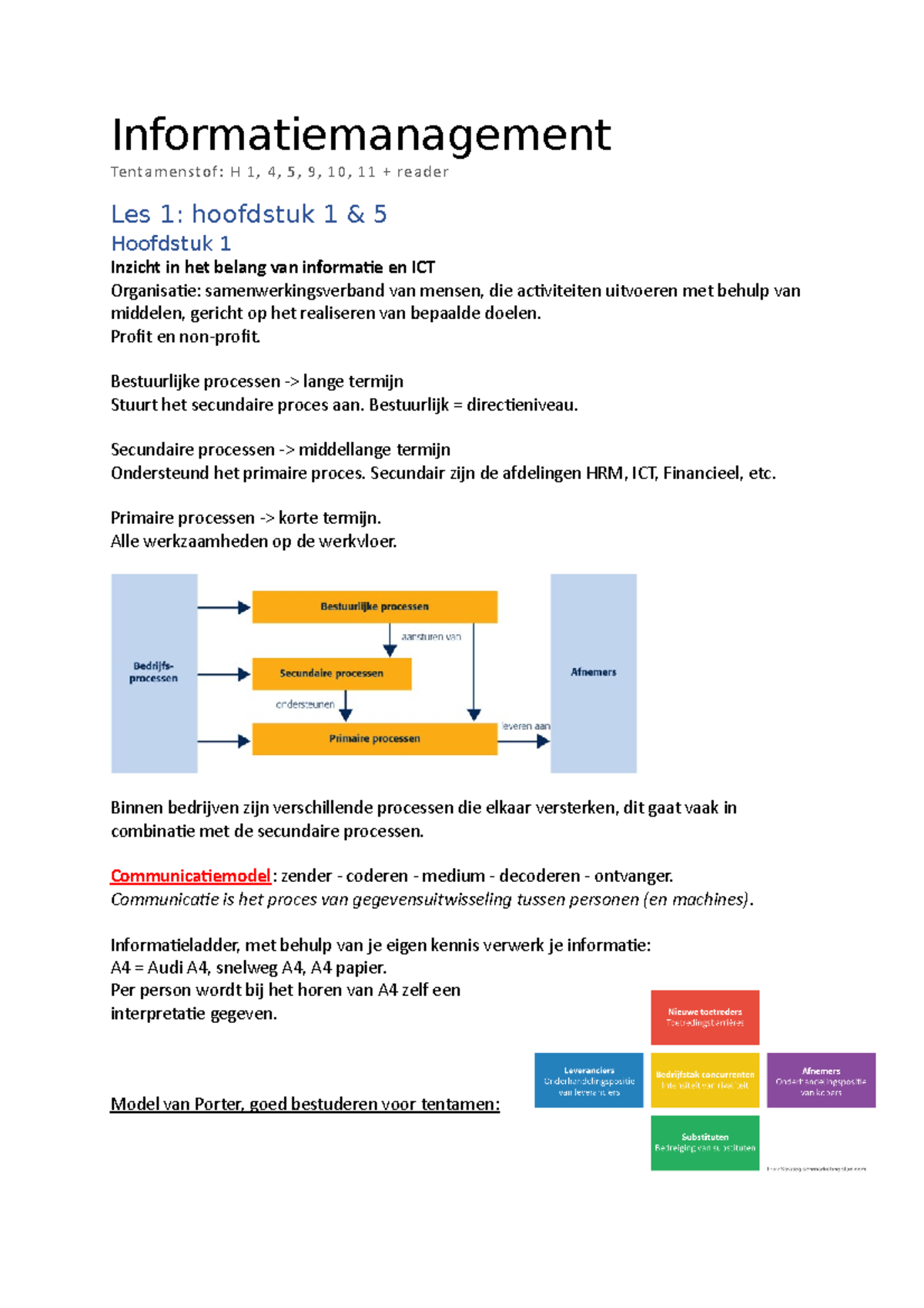 Informatiemanagement - Profit en Bestuurlijke processen lange termijn ...