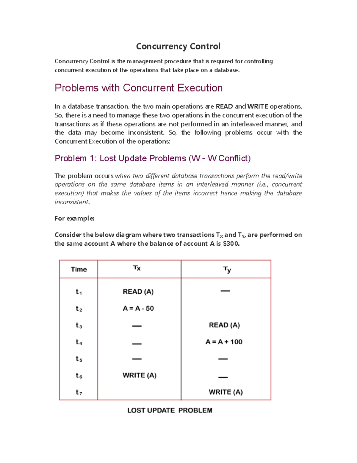 Dbms Concurrency Na Concurrency Control Concurrency Control Is The