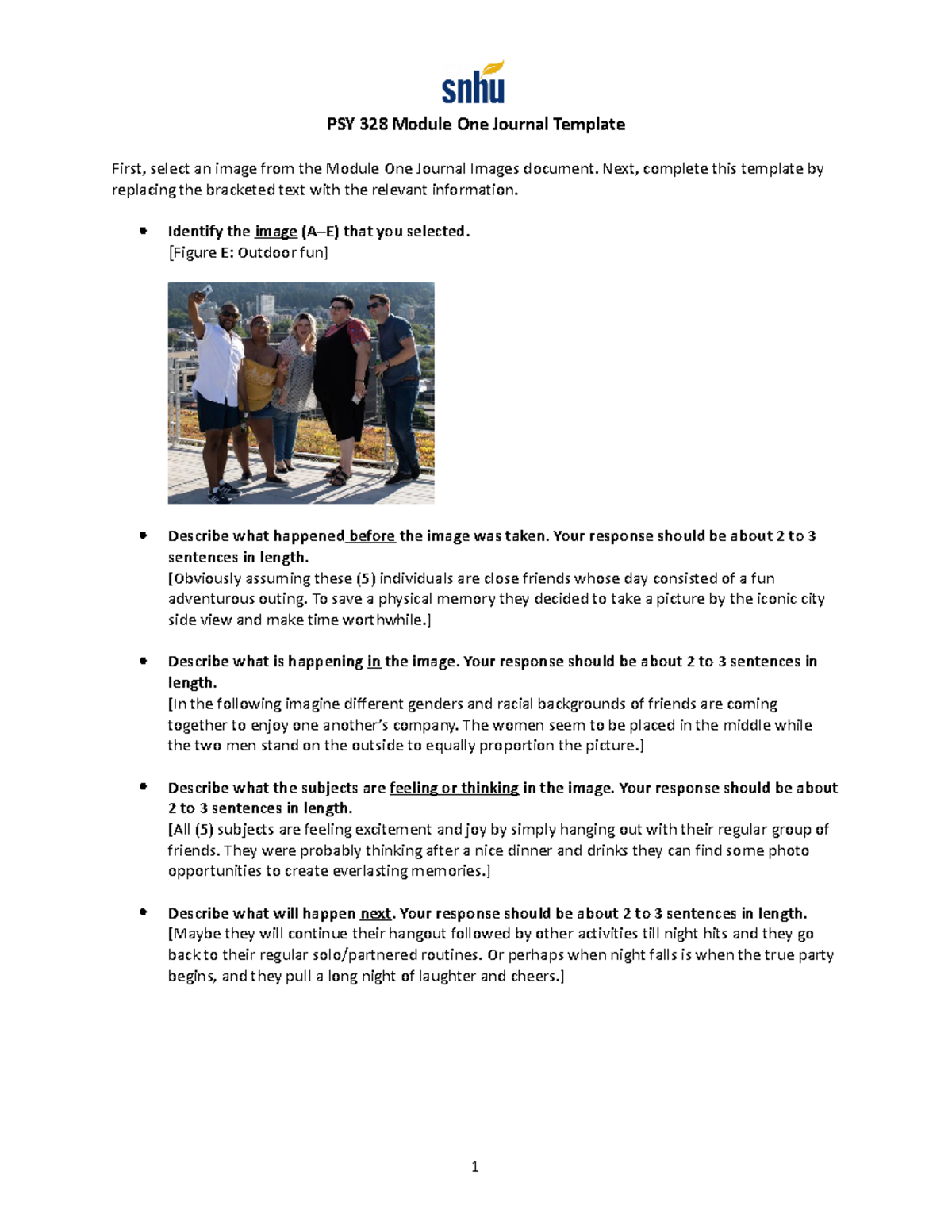 Module #1 Journal - PSY 328 Module One Journal Template First, select ...