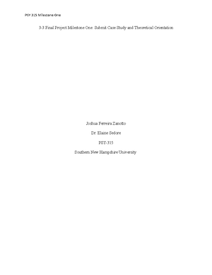 Module 5 discussion - PSY-315 - What are the key characteristics of ...