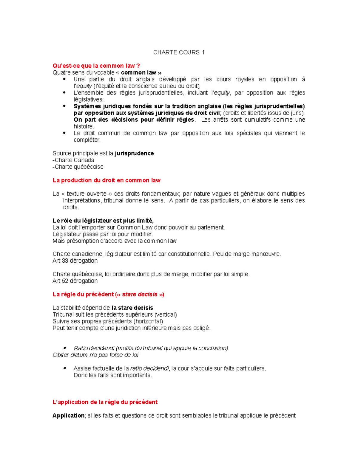 Droits et libertés cours 1 - Droits et libertés CHARTE COURS 1 Hiver ...