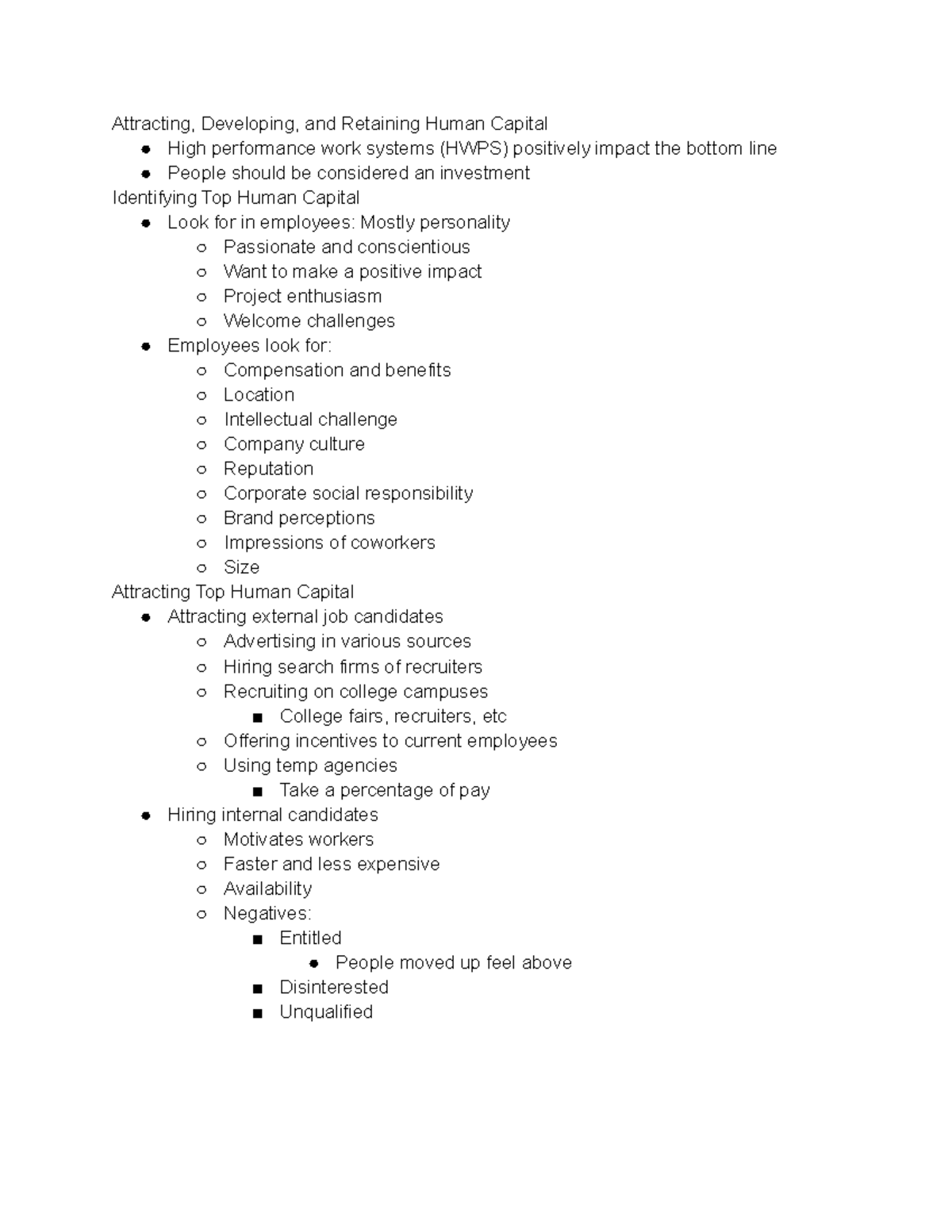 BUS-101 - Chapter 7 - Attracting, Developing, and Retaining Human ...