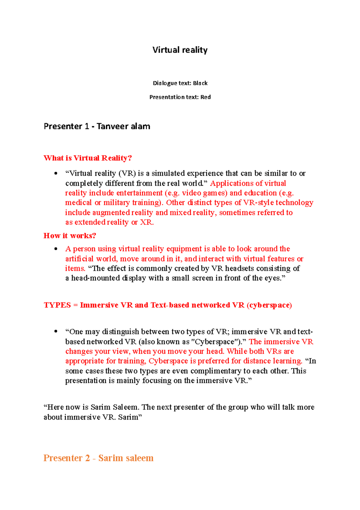 Virtual reality - ” Applications of virtual reality include ...