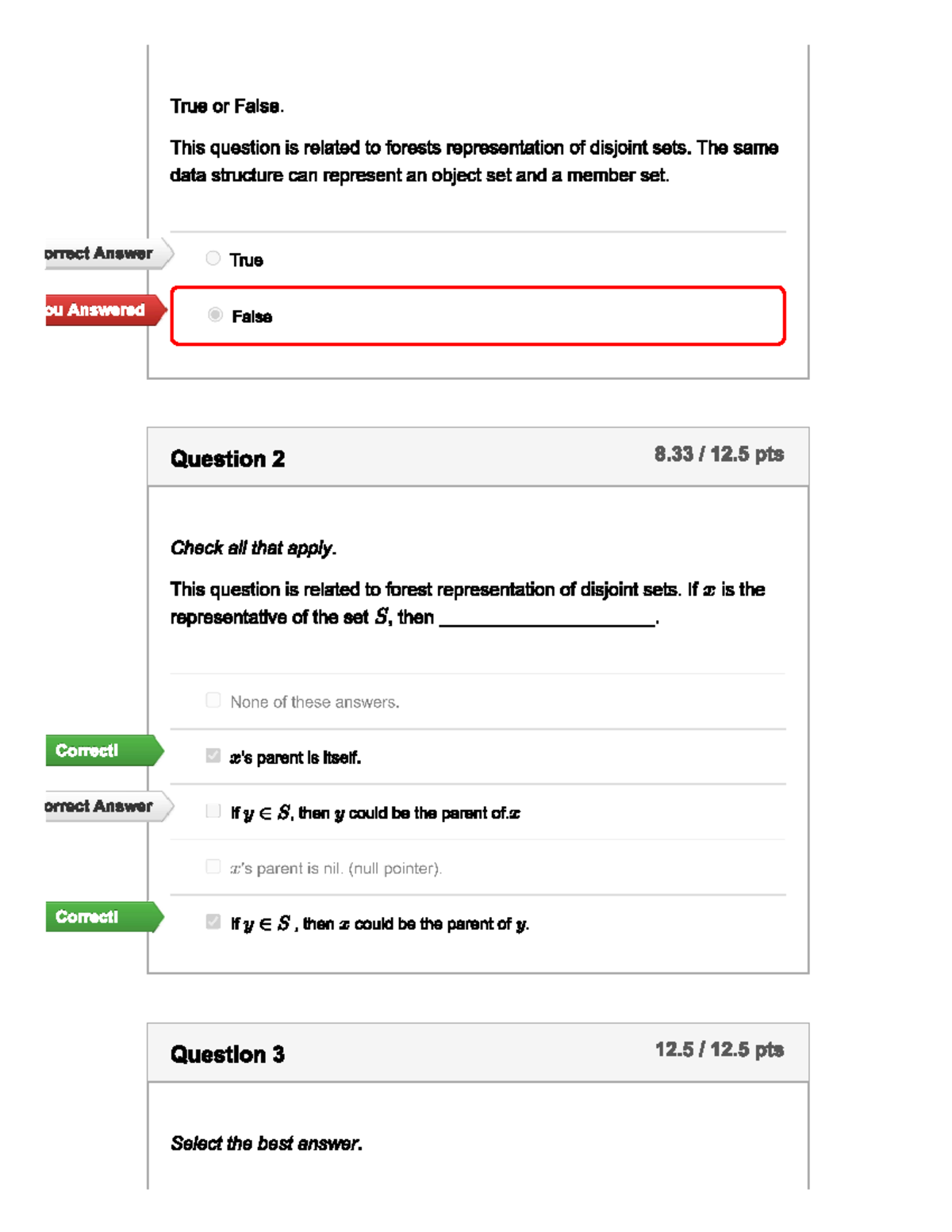 M10V3 - More disjointed sets practice - COMP 3270 - Studocu