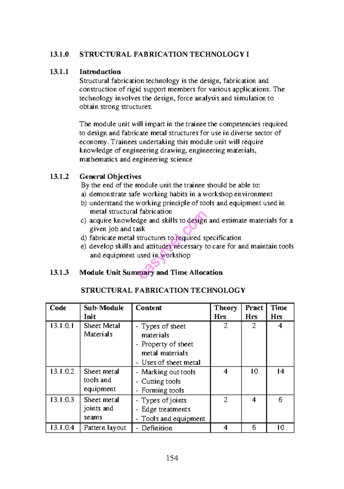 Structural Fabrication Technology I - 13.1 STRUCTURAL FABRICATION ...