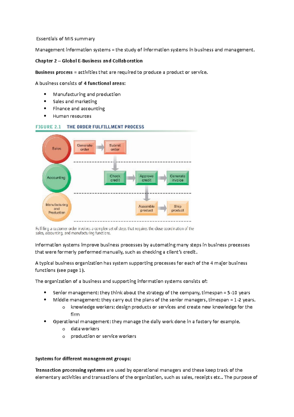 1BV00 book summary - Essentials of Mis - Essentials of MIS summary ...