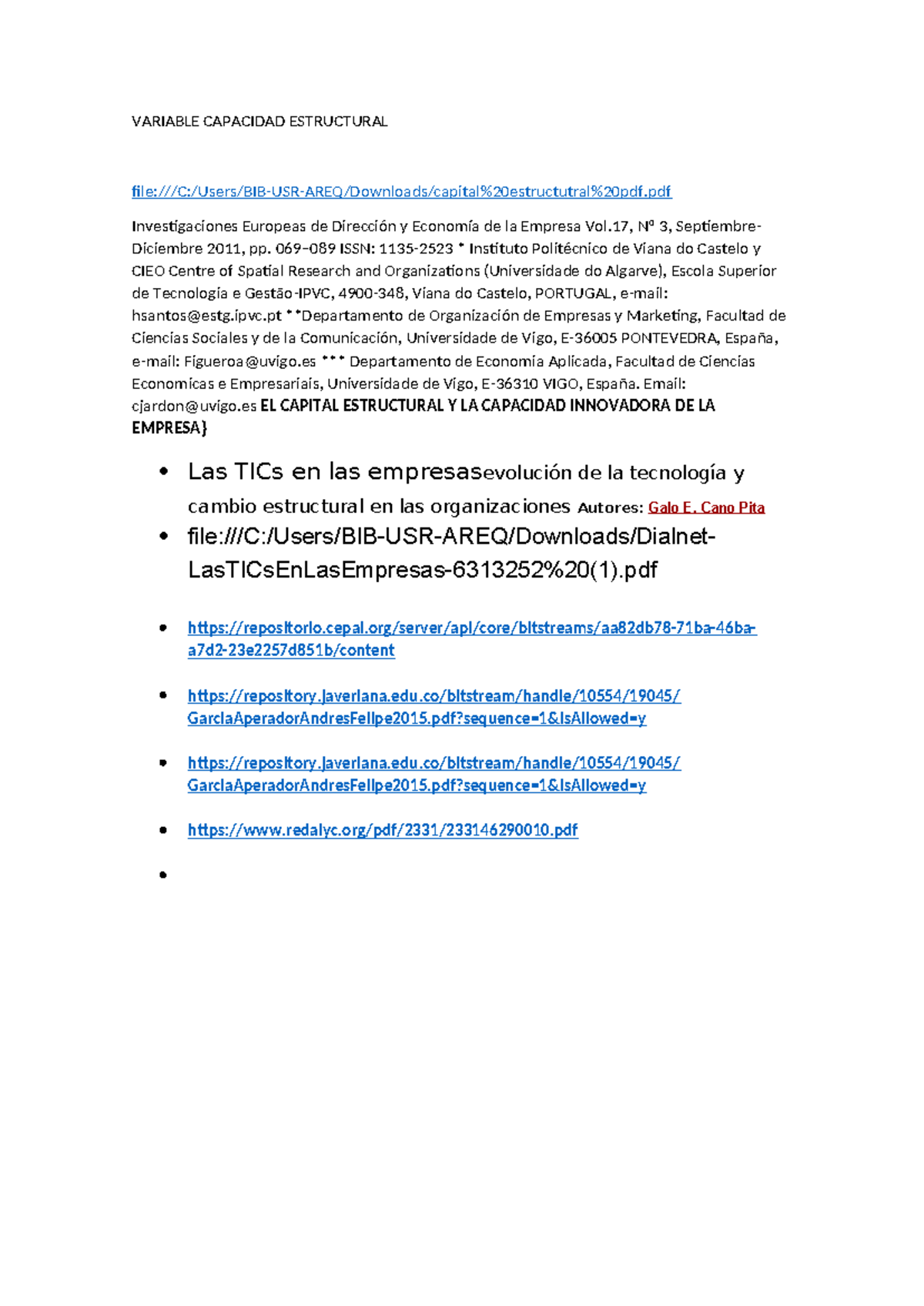 Variable Capacidad Estructural - VARIABLE CAPACIDAD ESTRUCTURAL - Studocu