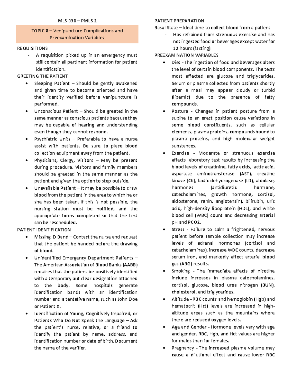 Topic-8-12- Transes - MLS 038 – PMLS 2 REQUISITIONS A requisition picked up in an emergency must ...