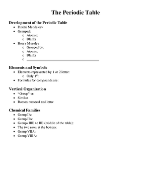 Chemistry and Matter Lecture Outline - Chemistry and Matter Chapter 3 ...