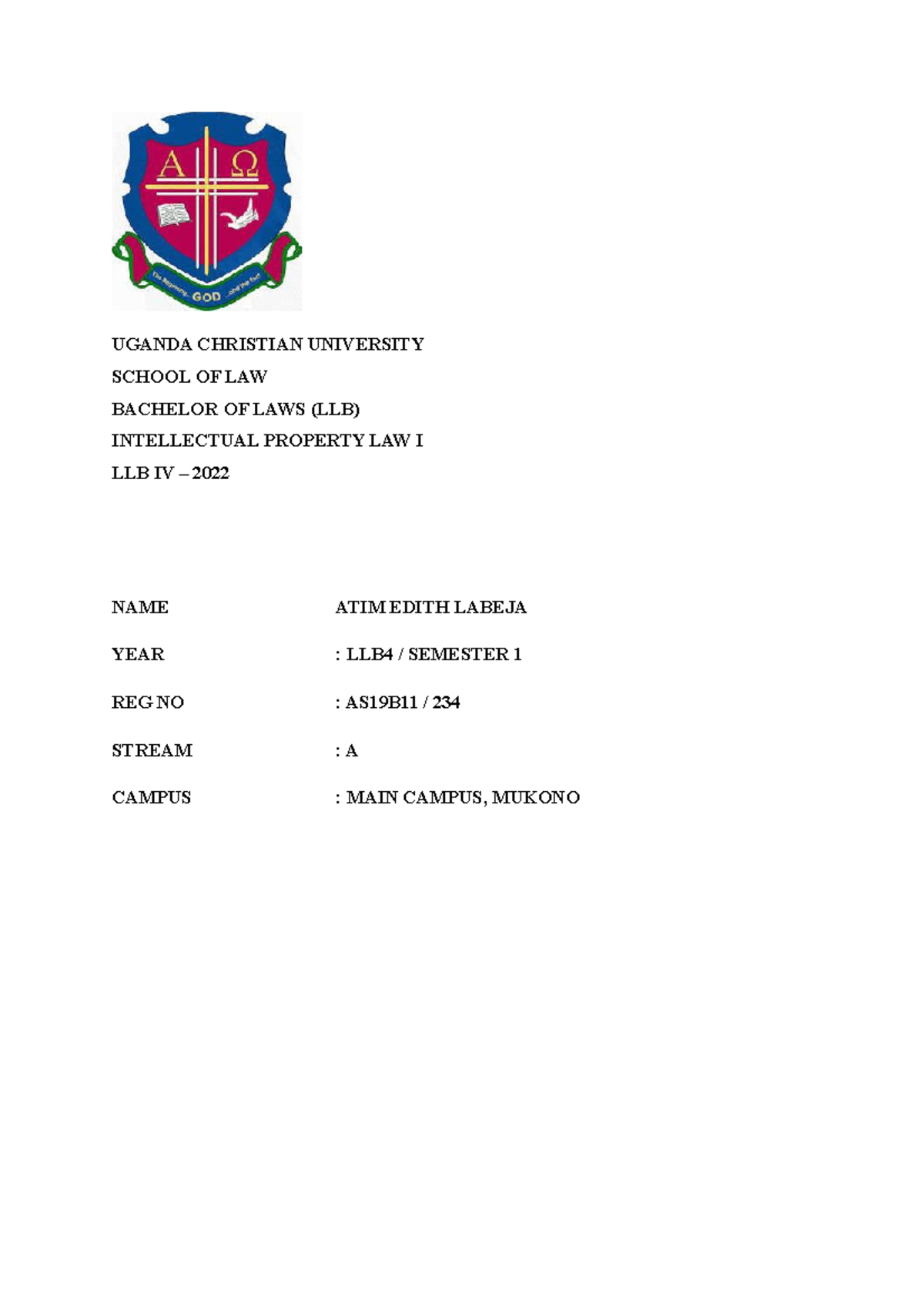 IP Cpurse WORK Edith - overview on intellectual property - UGANDA ...