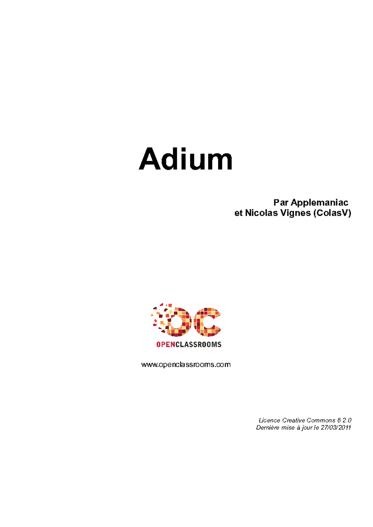 320862-adium - developpement - Adium Par Applemaniac et Nicolas Vignes (ColasV) openclassrooms ...