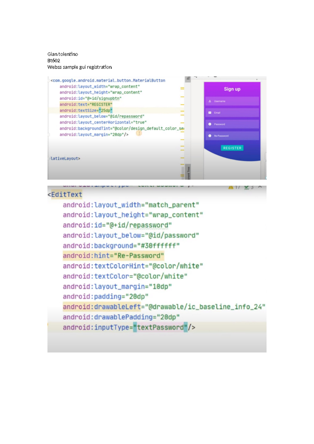 Webss sample gui r3egistration - Information Technology - Gian ...