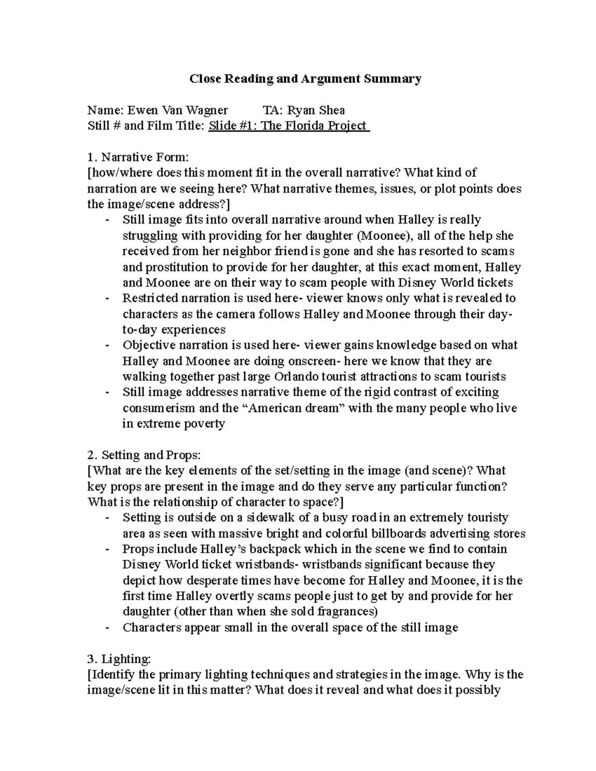 Wlodarz-Film1022 Close Reading-Template 2022 - Close Reading and ...