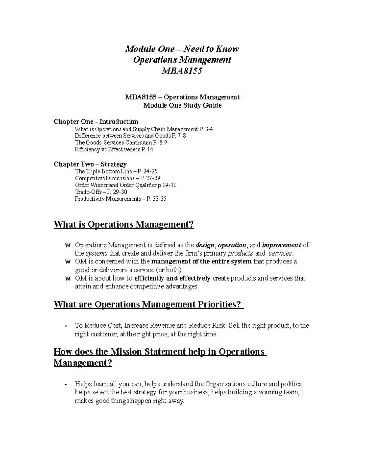 Fall 2020 - Need to Know - Module One – Need to Know Operations ...
