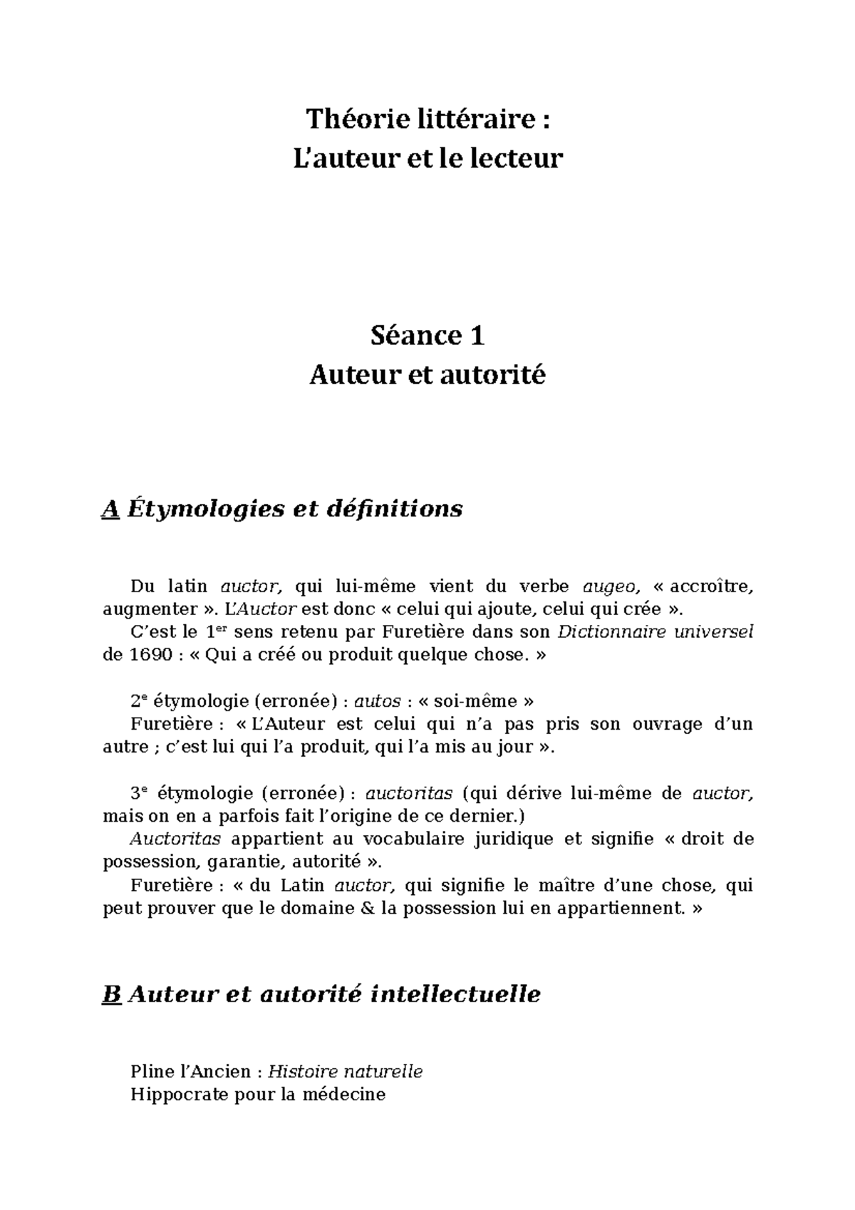 Plan et citations - Exemples d’œuvres littéraire - Théorie littéraire ...